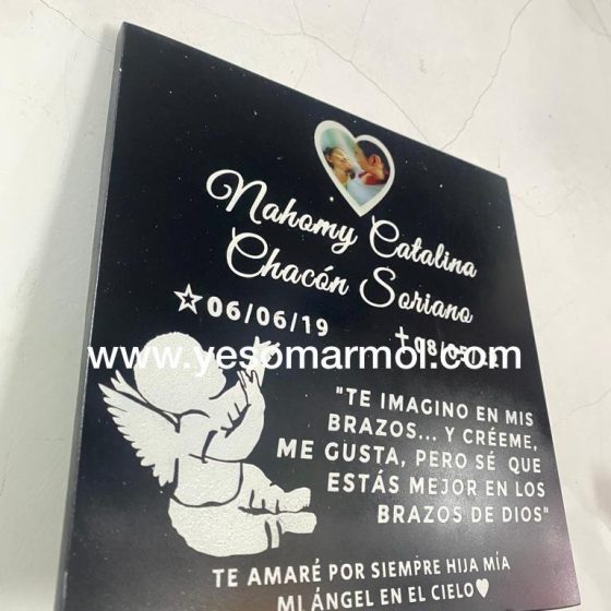 Lápidas para bebé - YESOMÁRMOL EL SALVADOR